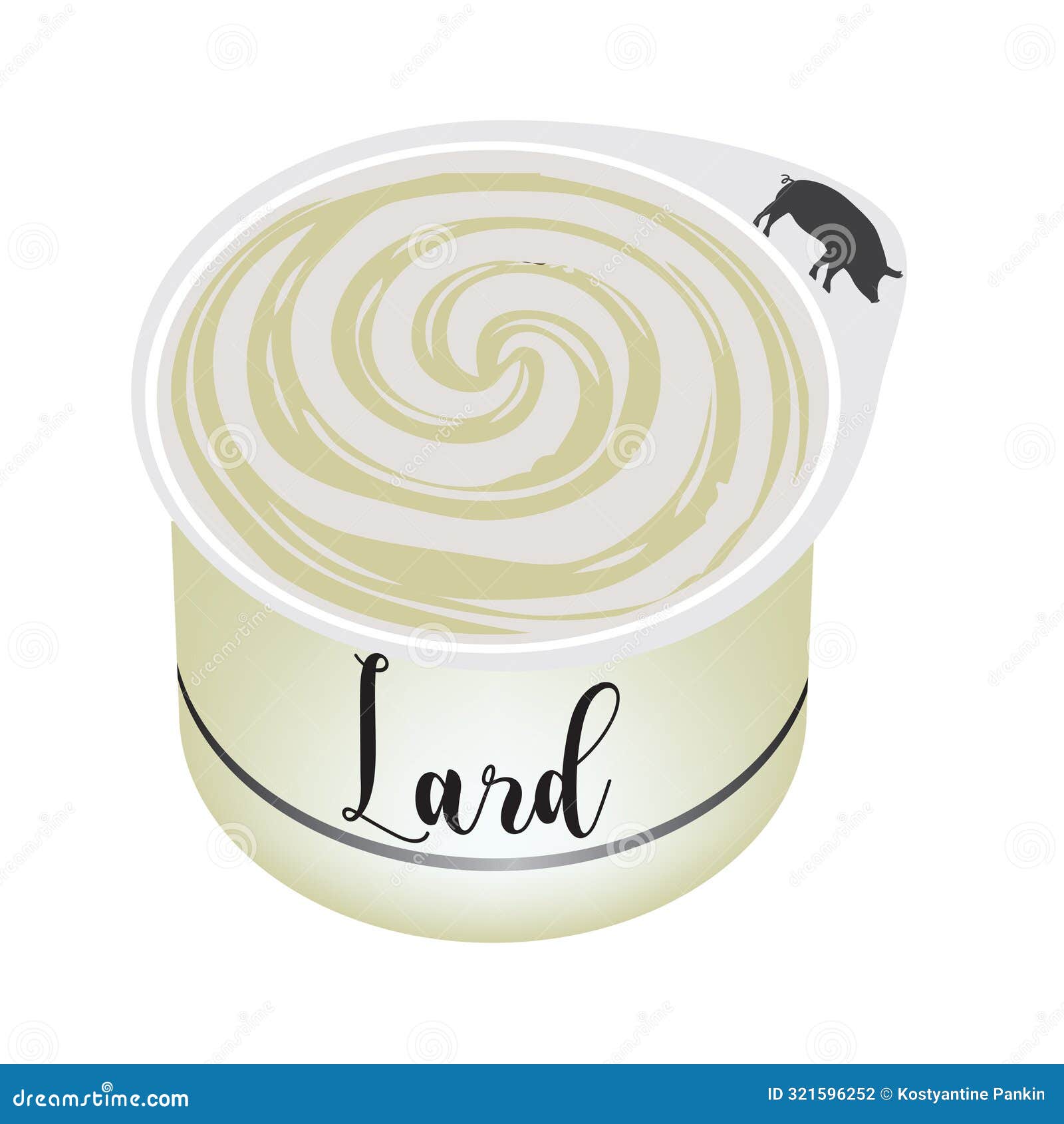Pork lard packaging stock vector. Illustration of information - 321596252