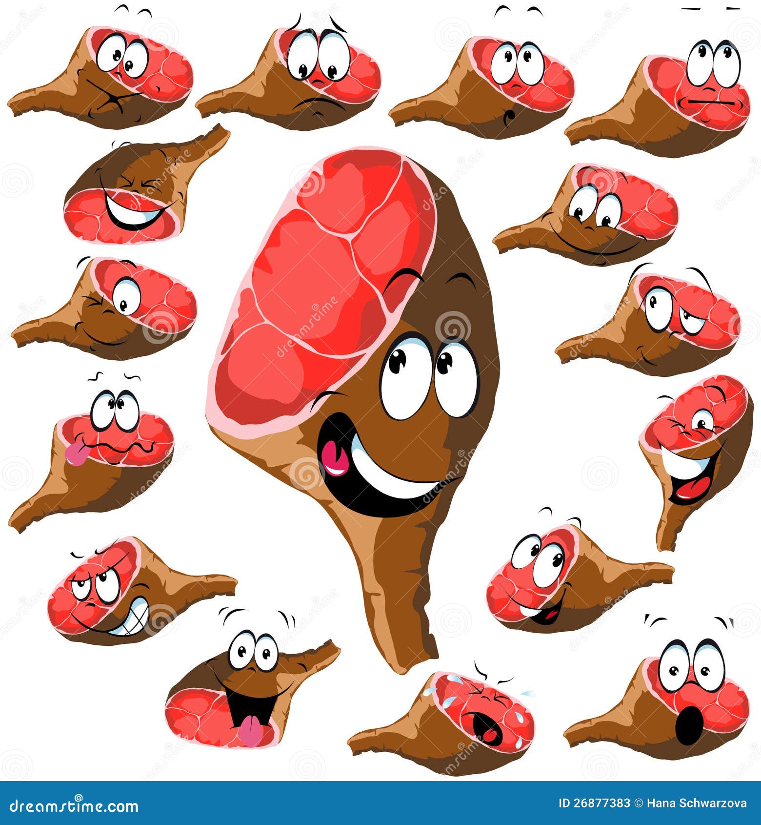 Pork leg cartoon stock vector. Illustration of pork, meat - 26877383