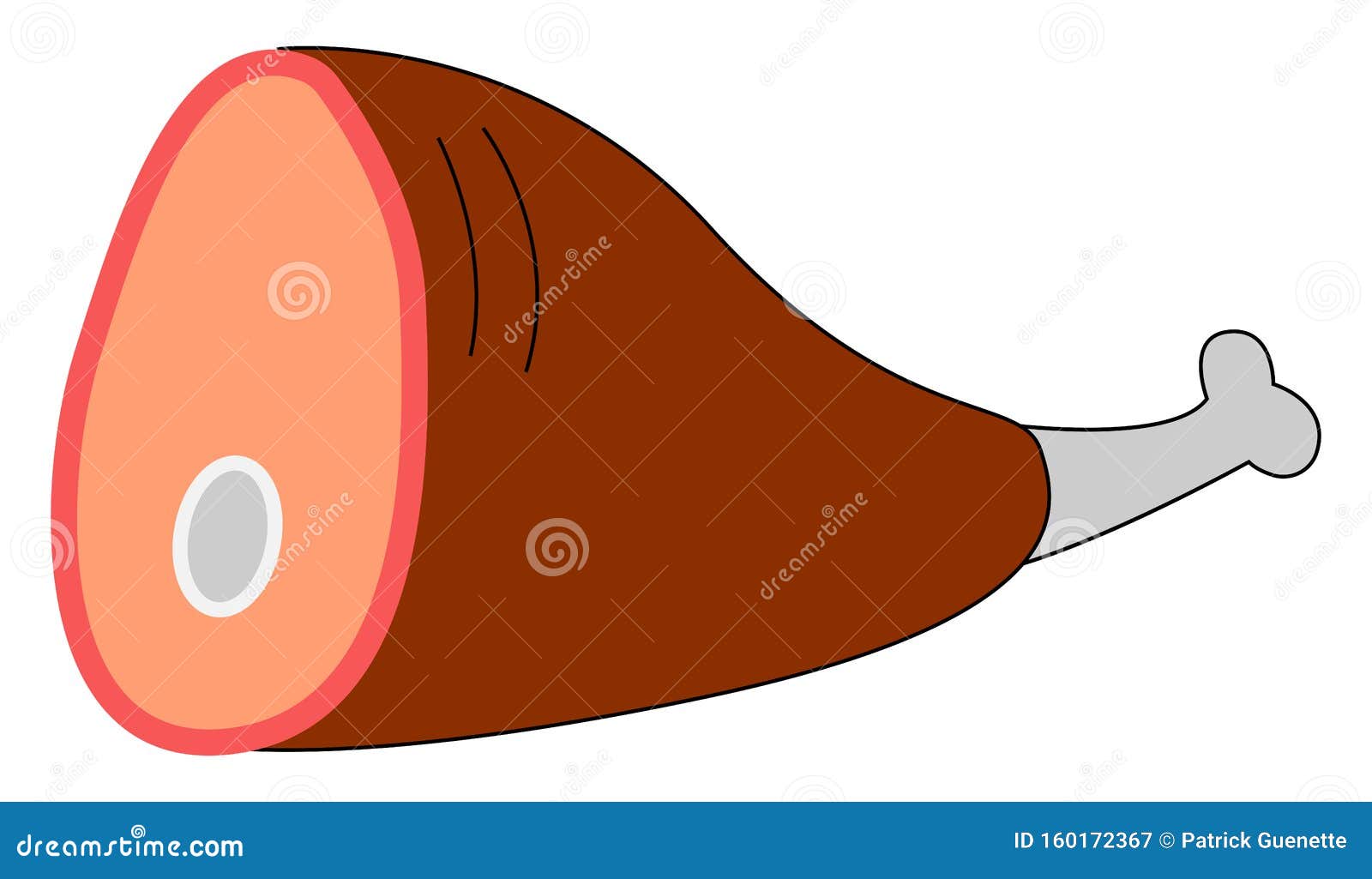 Pork Leg, Illustration, Vector Stock Vector - Illustration of barbecue ...