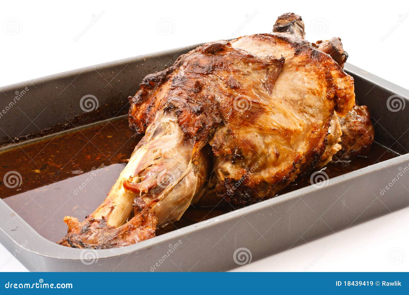 Pork leg roast stock image. Image of front, fried, meat - 18439419