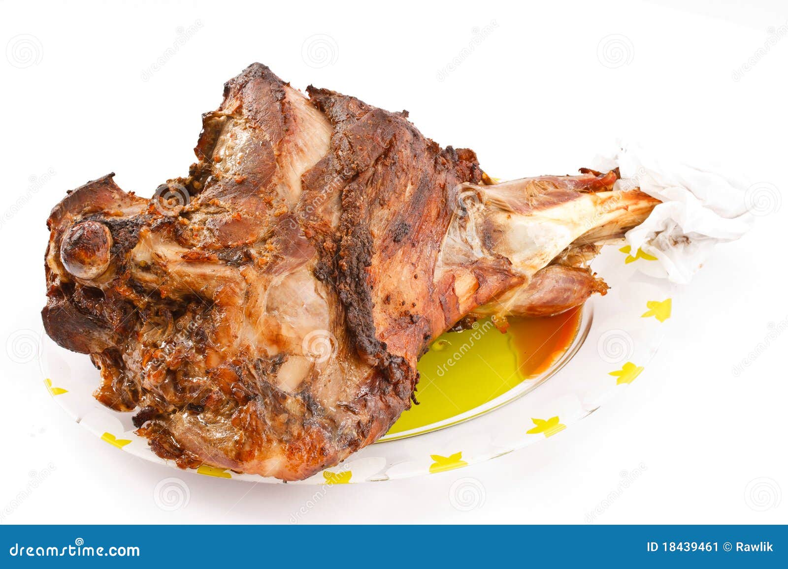 Pork leg roast stock image. Image of dinner, glazed, meat - 18439461