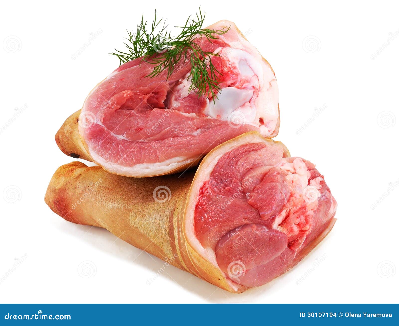 Pork leg shank with fennel stock photo. Image of preparation - 30107194