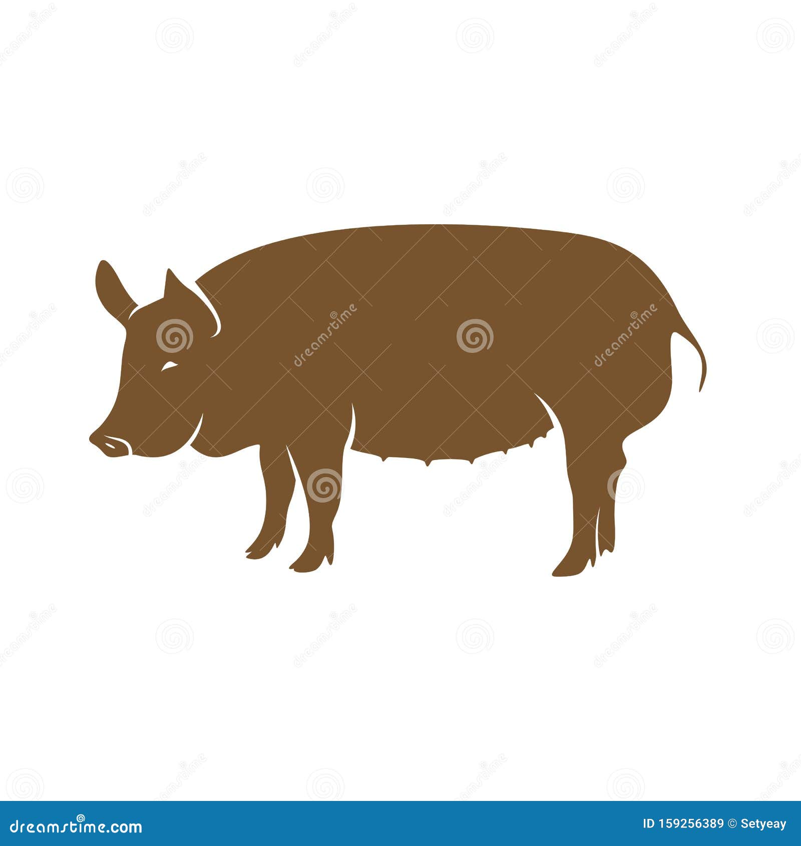 Pork Logo Design Vector. Template Illustration Stock Vector ...