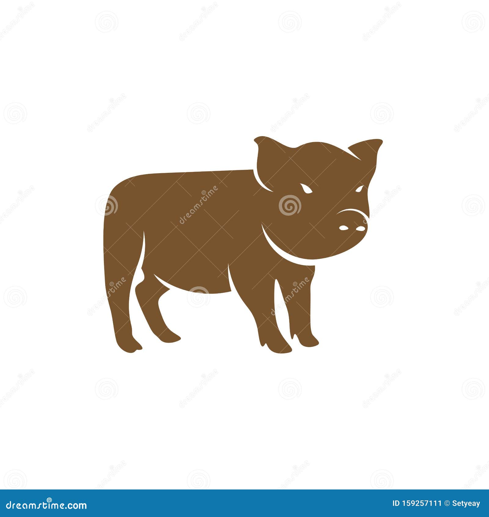 Pork Logo Design Vector. Template Illustration Stock Vector ...