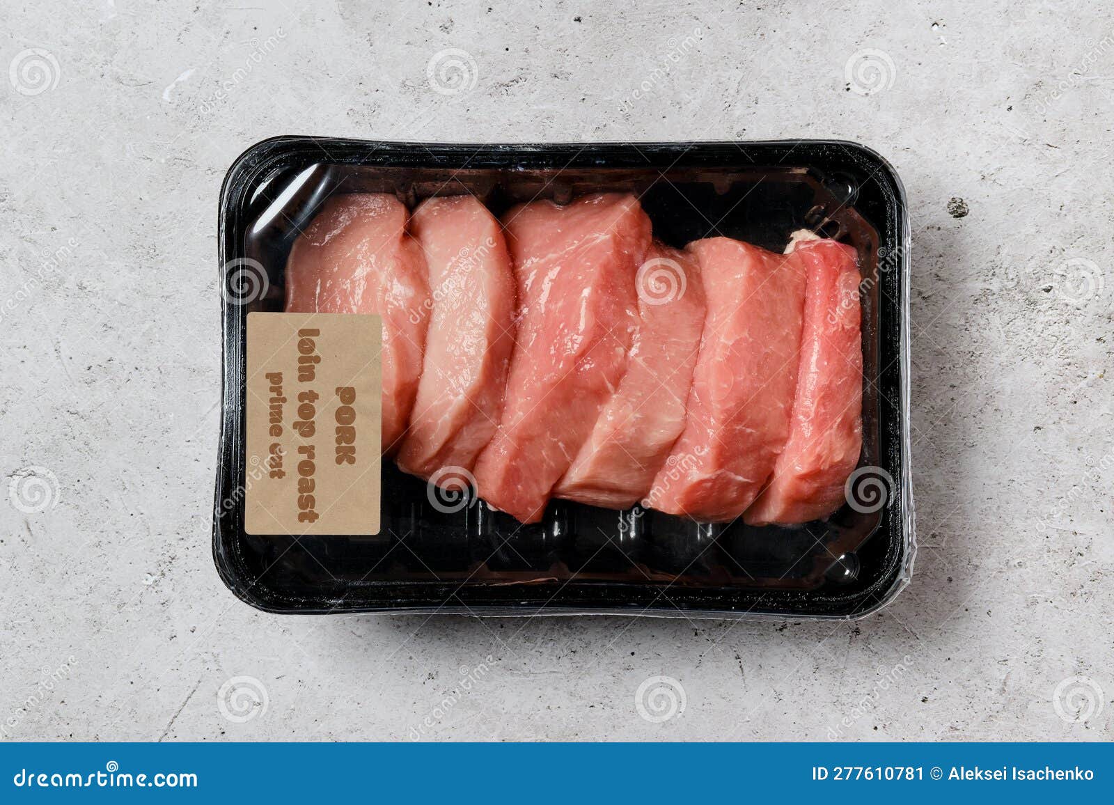 Pork Loin Top Roast in Vacuum Packaging Stock Image - Image of steak ...