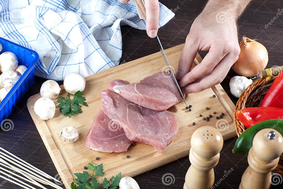 Pork Meat stock photo. Image of cloth, fresh, parsley - 12191598
