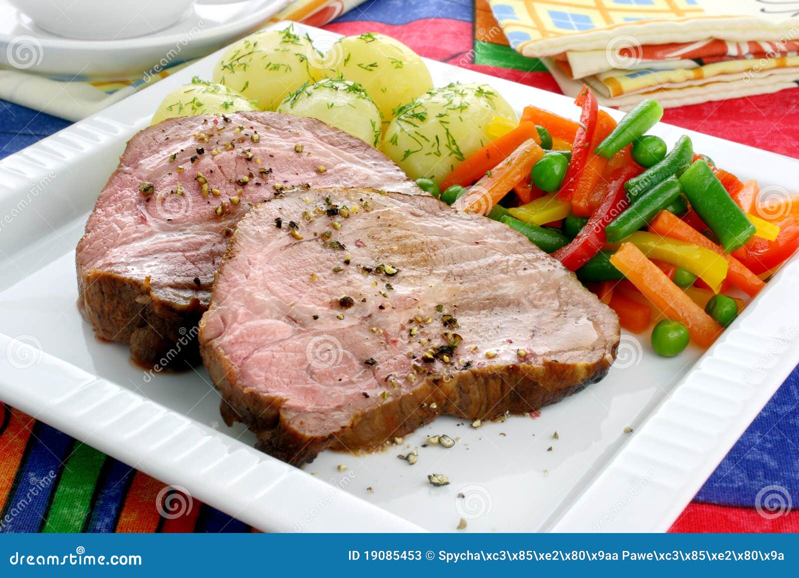 Pork meat stock image. Image of pork, cooked, cooking - 19085453