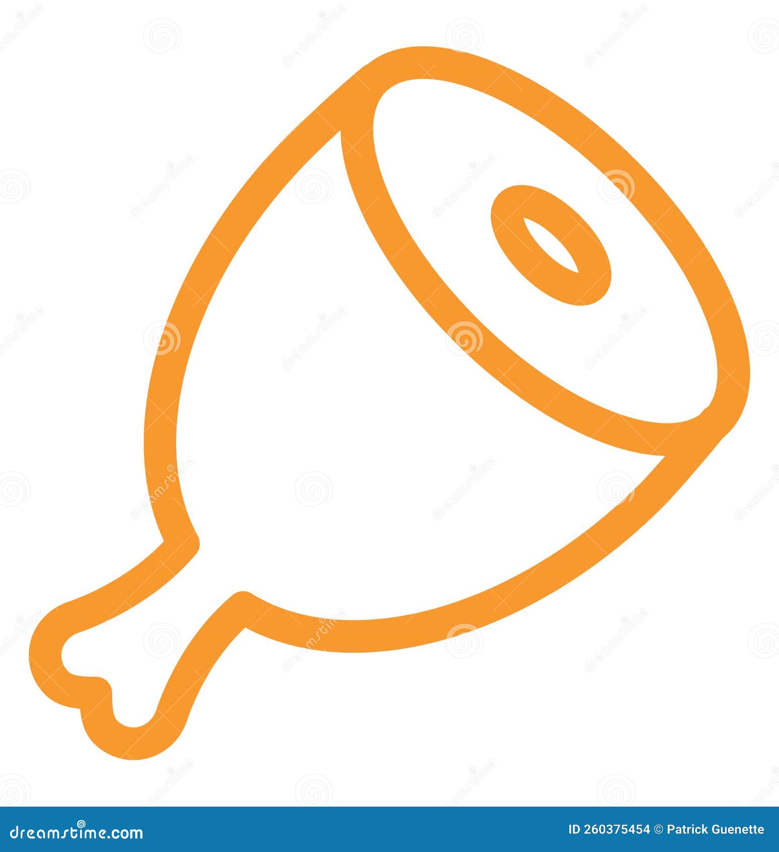 Pork meat, icon stock vector. Illustration of cooking - 260375454