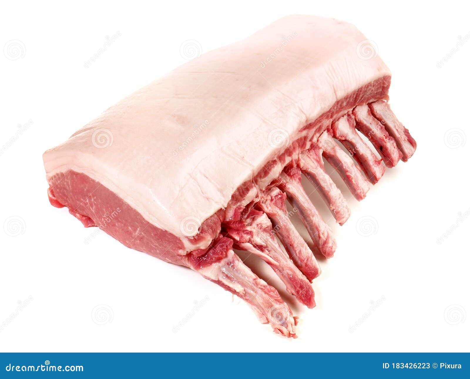 Fine Meat - Pork Loin with Bones Stock Image - Image of food, isolation ...