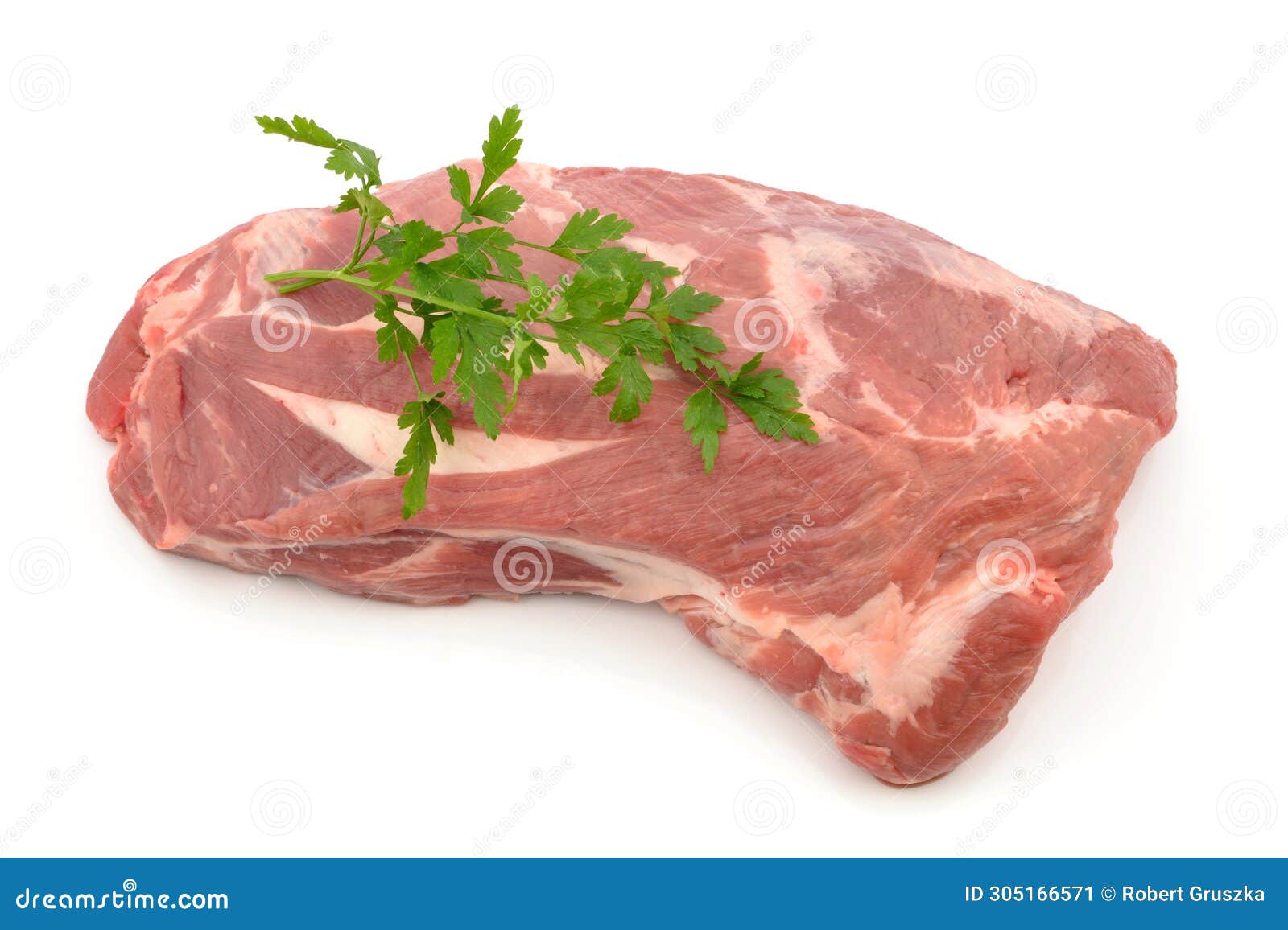 Pork neck stock image. Image of white, pork, parsley - 305166571