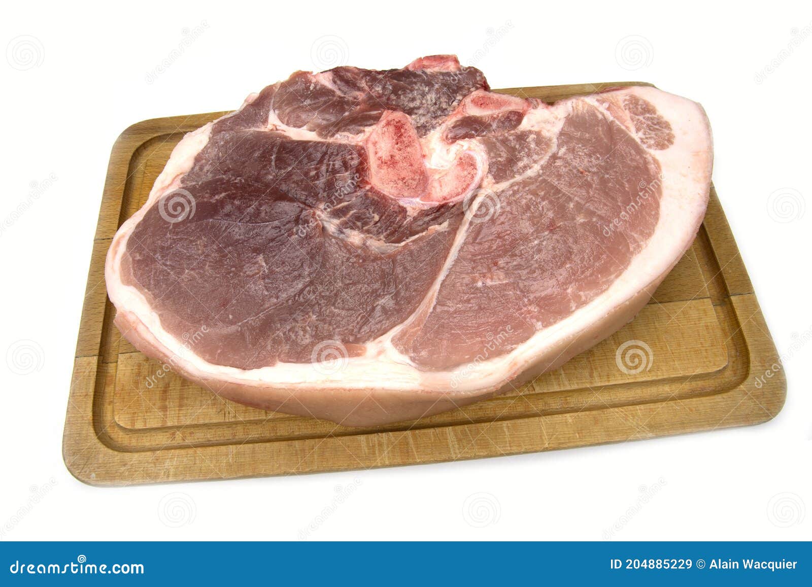 Pork Pallet on a White Background Stock Image - Image of white, meat ...