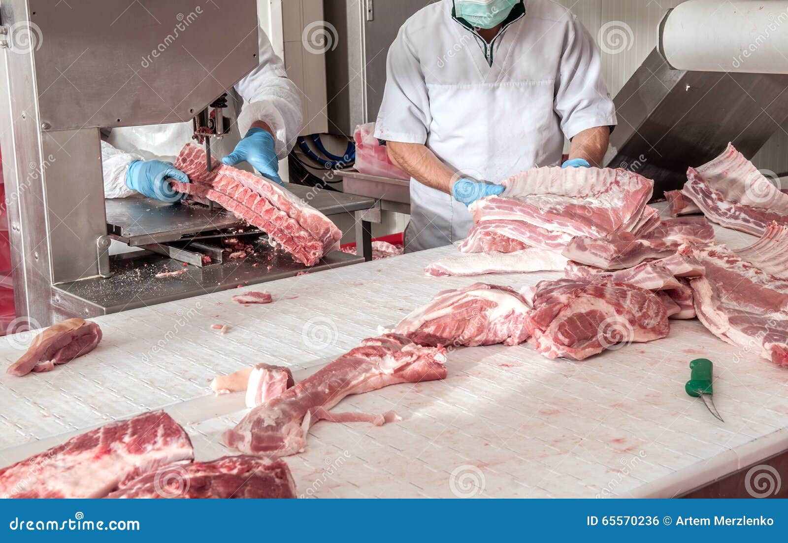 Pork Processing Meat Food Industry Stock Photo - Image of modern, fresh ...