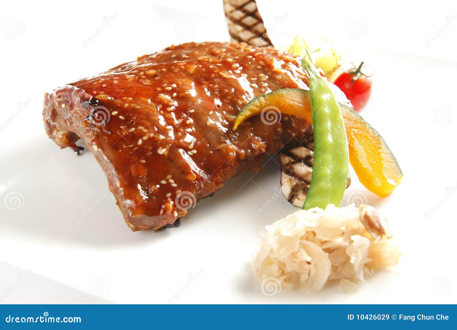 Pork rib stock image. Image of food, restaurant, meal - 10426029