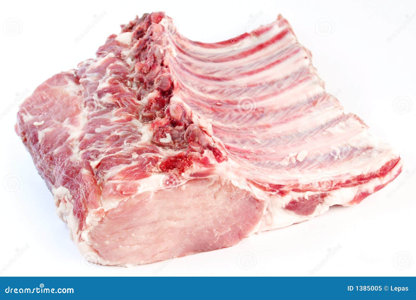 Pork rib stock image. Image of animal, flesh, uncooked - 1385005