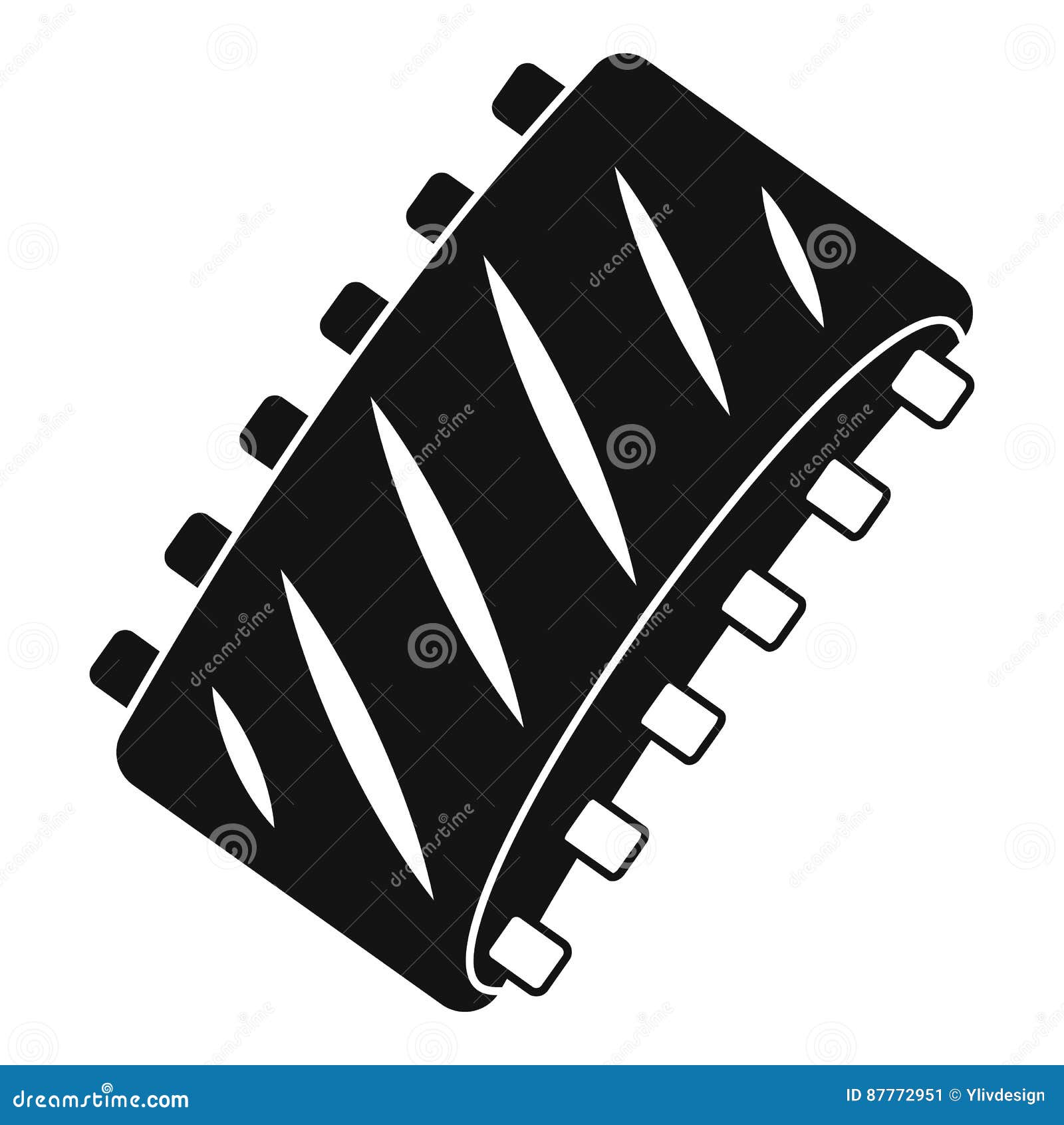 Pork Rib Meat Icon, Simple Style Stock Vector - Illustration of ...