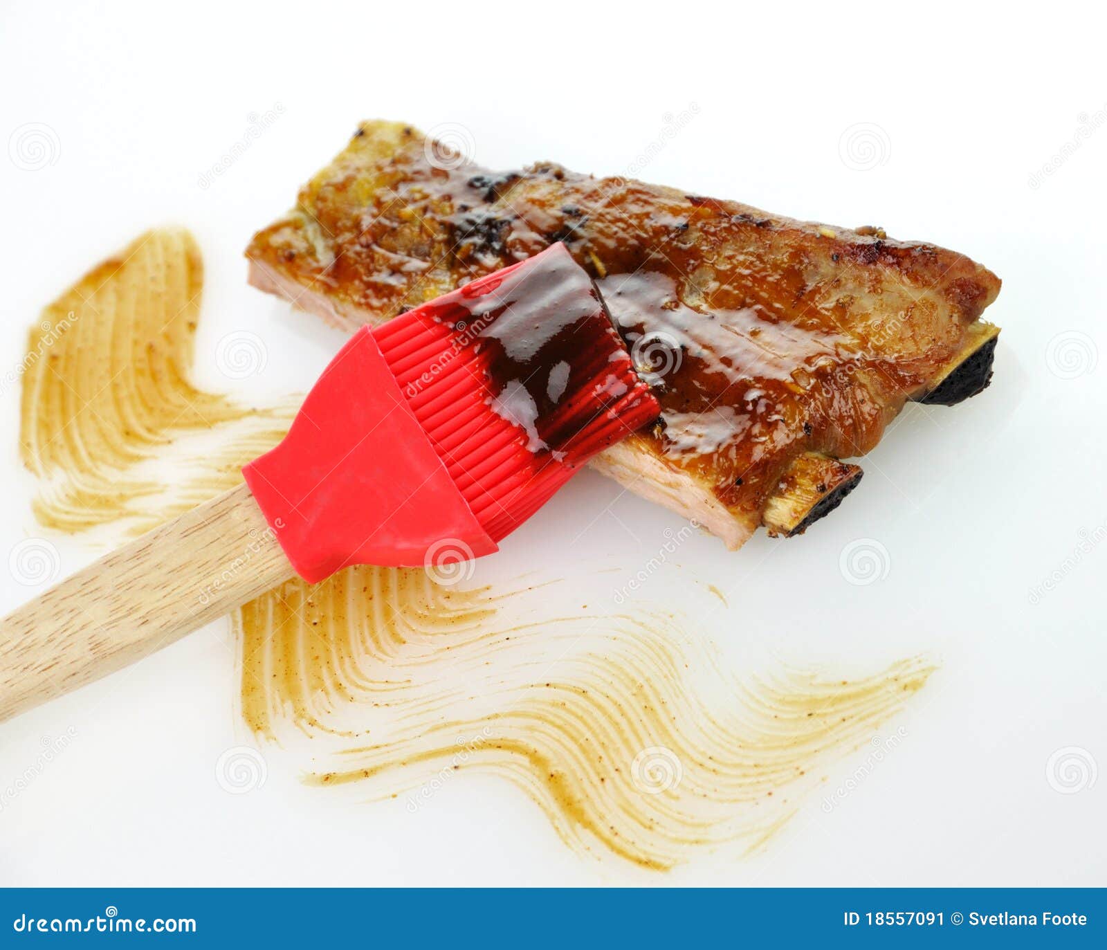 Pork ribs stock image. Image of brush, fire, marks, grilling - 18557091