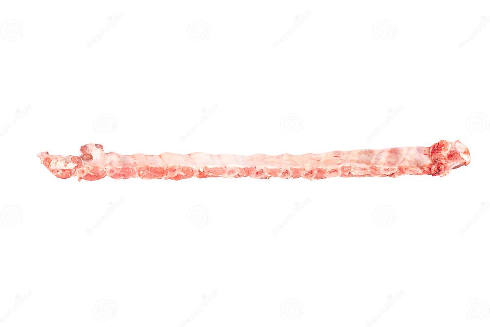 Pork Ribs Bone Isolated on White Background Stock Photo - Image of ...