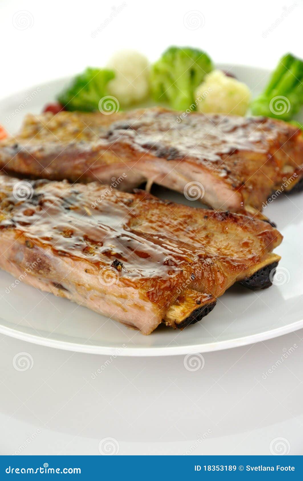 Pork ribs dinner stock image. Image of pork, dinner, ribs - 18353189