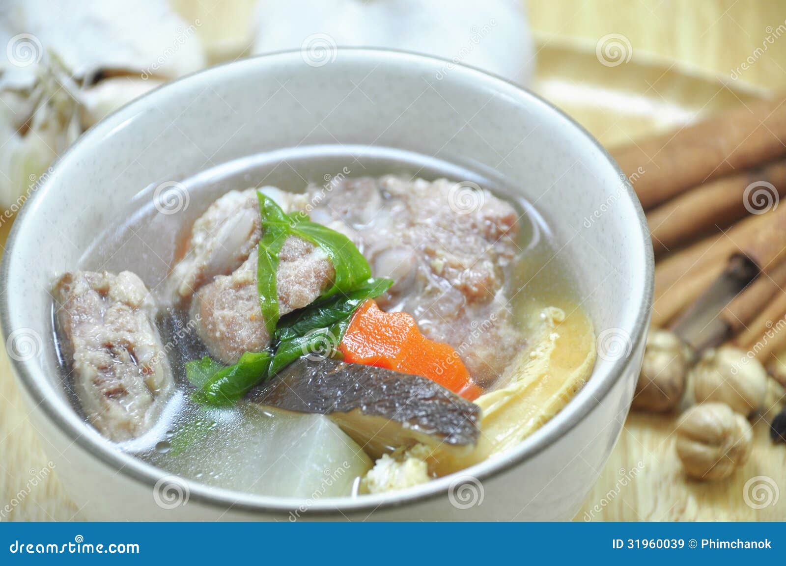 Pork Ribs and Vegetable Soup Stock Image - Image of pork, ingredients ...