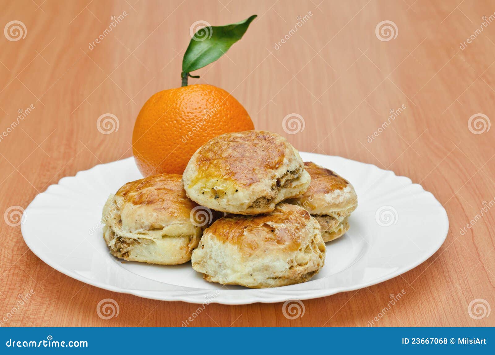 Pork Rind Cookies and Orange Stock Photo - Image of cake, cakes: 23667068