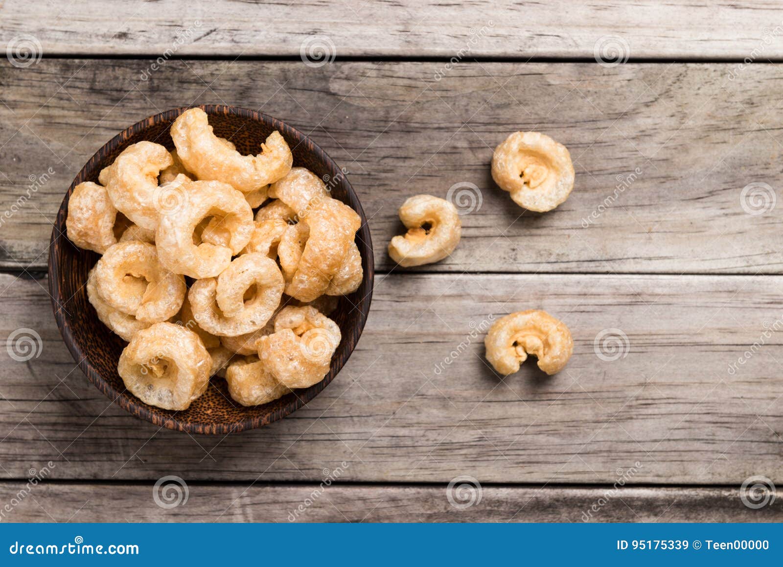 Pork Rinds Also Known As Chicharon or Chicharrones, Deep Fried P Stock ...
