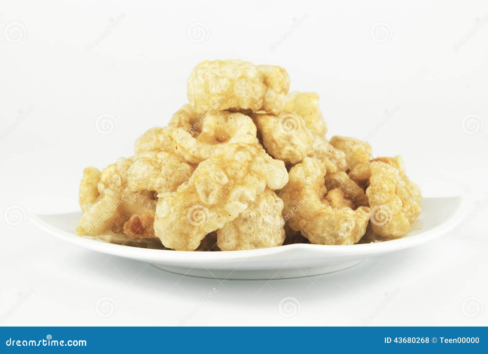 Pork Rinds Also Known As Chicharon Deep Fried P Stock Photo - Image of ...
