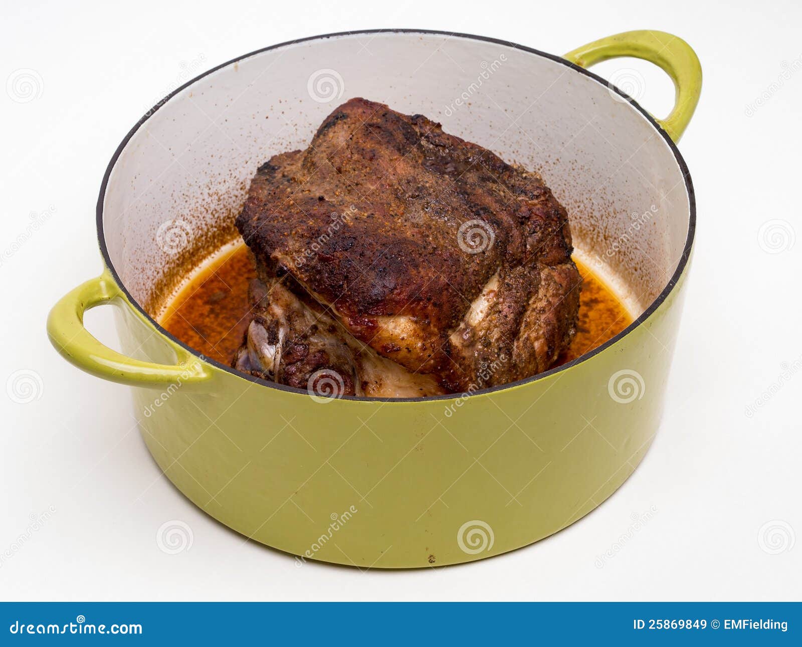 Pork Roast in pot stock image. Image of ingredients, browned - 25869849