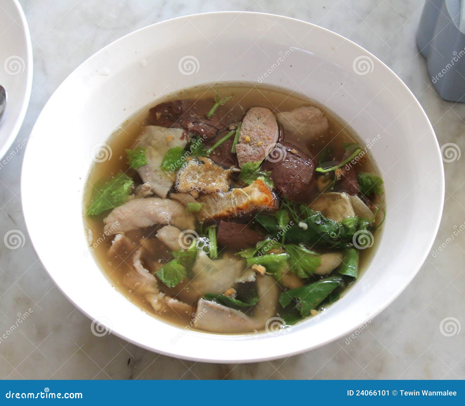 Pork S Entrails and Blood Soup Stock Image - Image of popular, blood ...