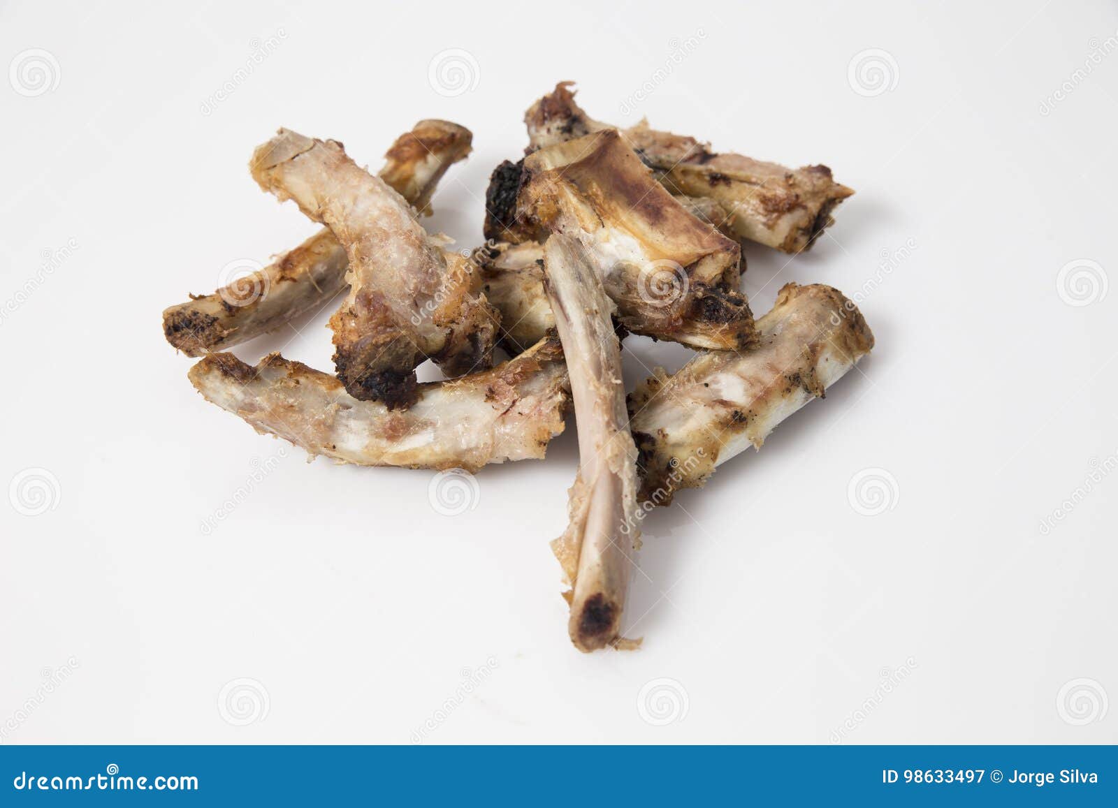 Pork`s rib bone. stock image. Image of white, meat, color - 98633497