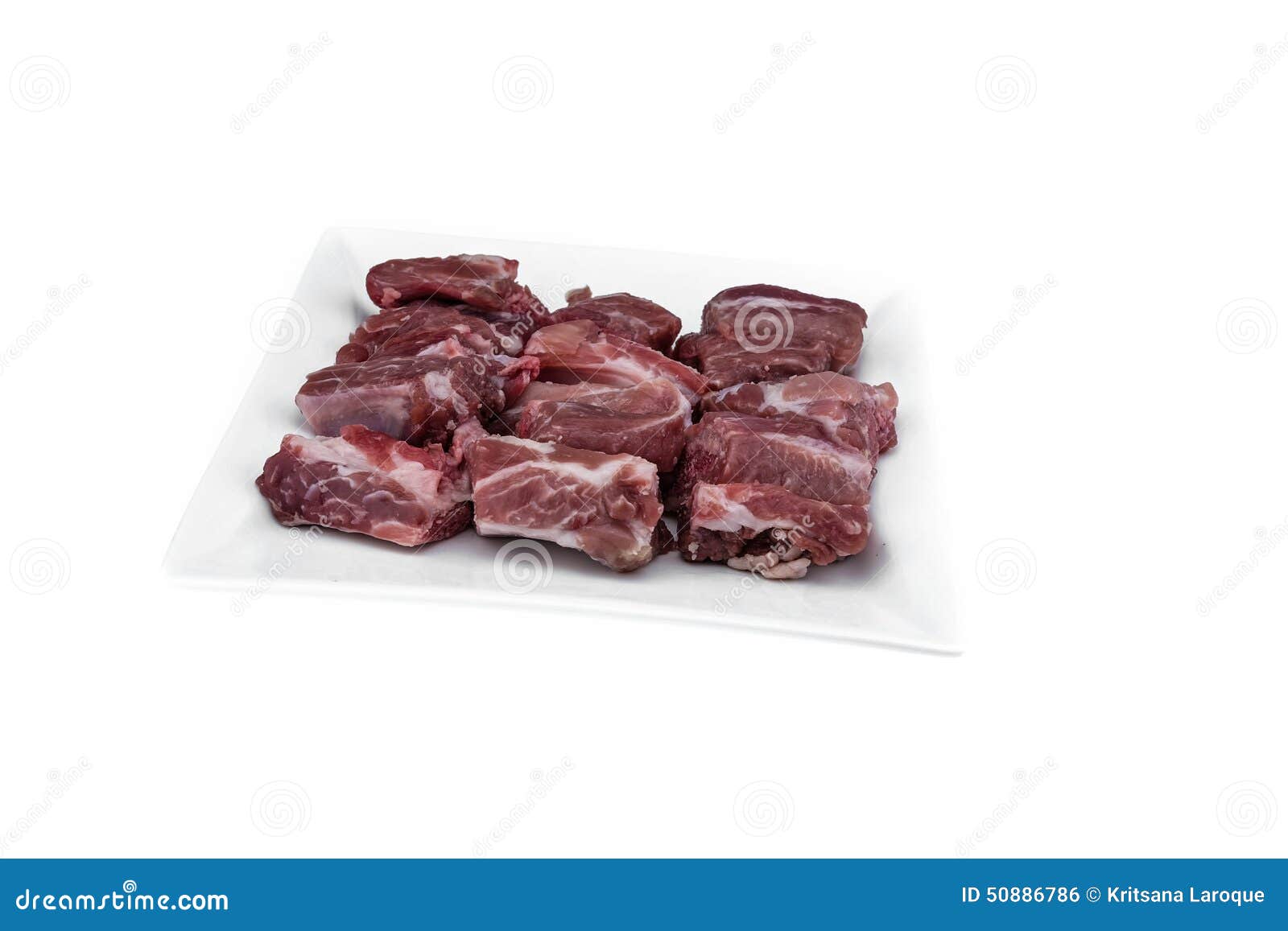 Pork s Short Rips in plate stock photo. Image of ribs - 50886786