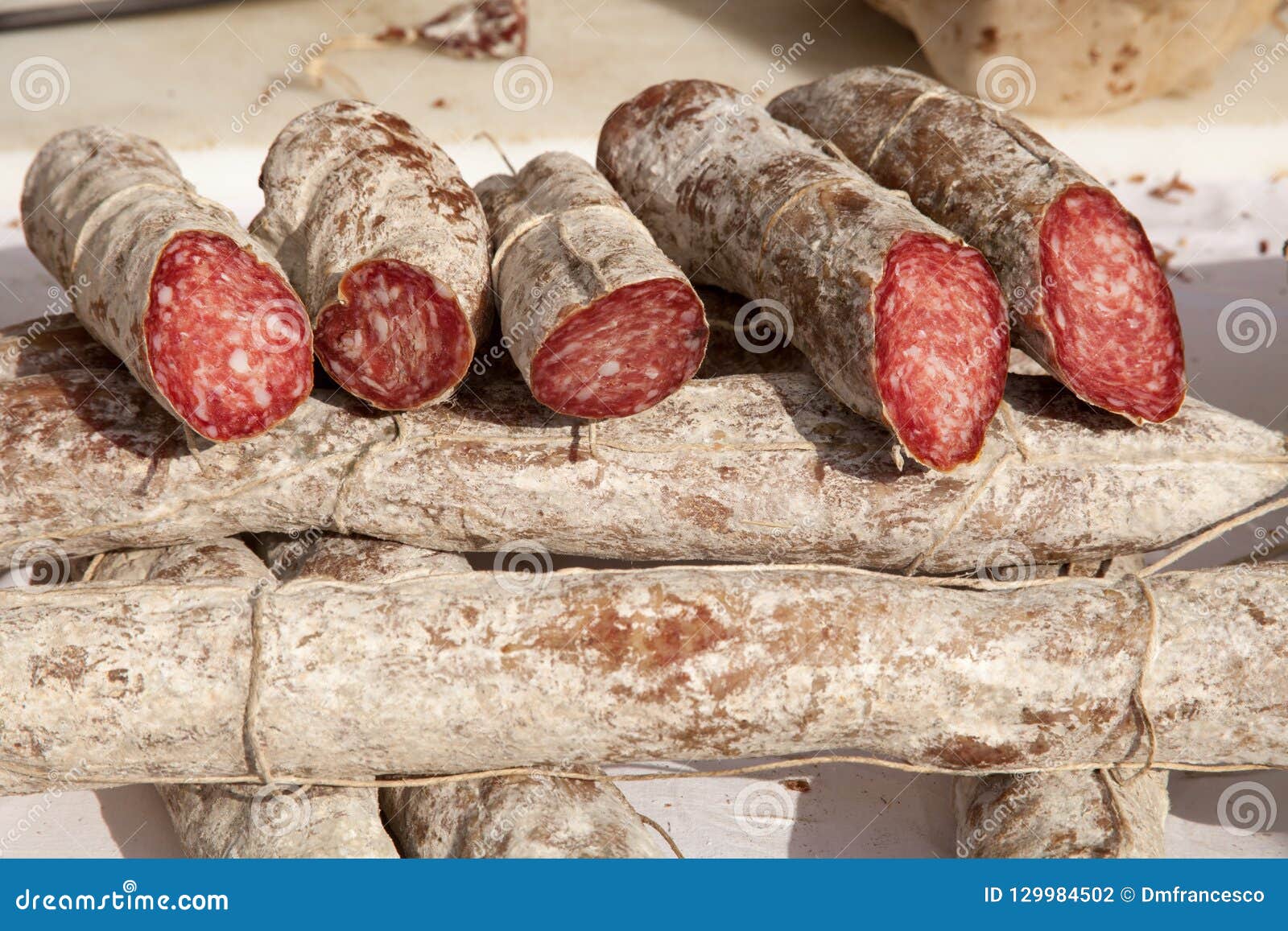 Pork Salami Modenese Handicraft Italy Stock Photo - Image of cheese ...