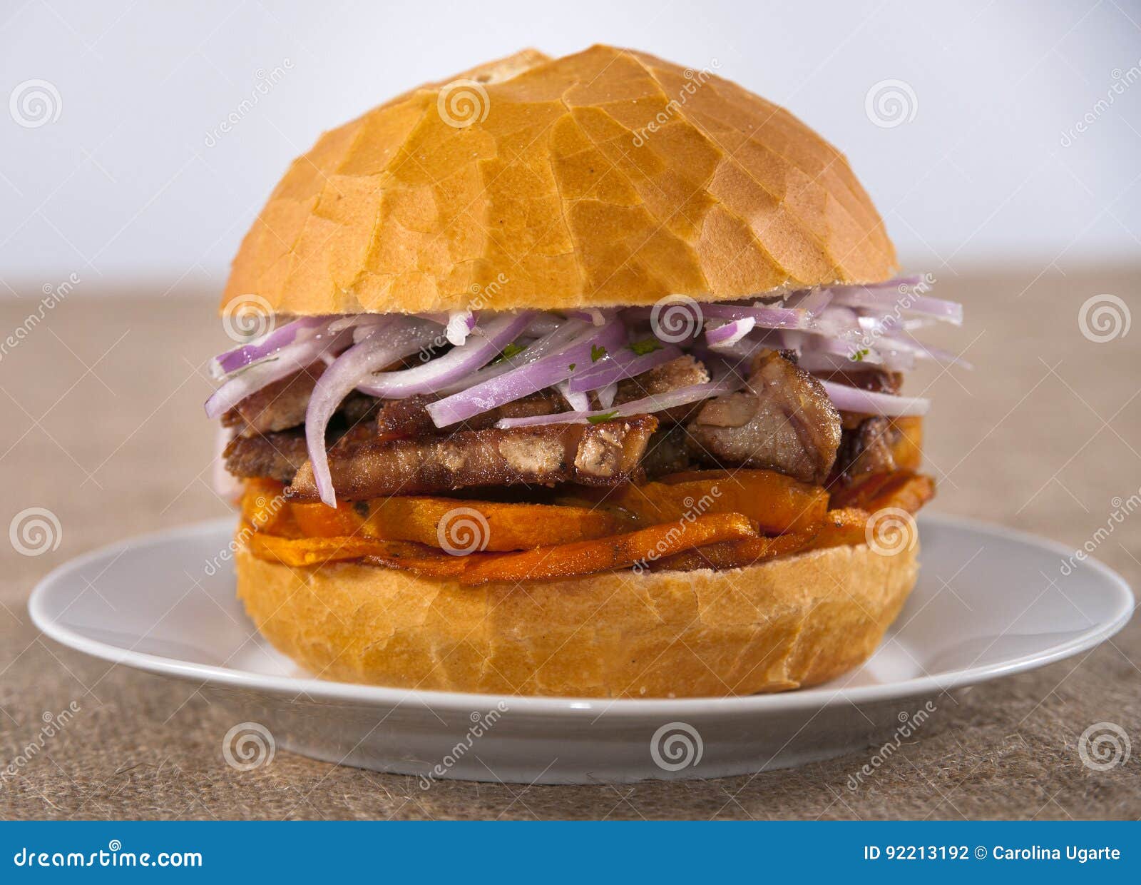 Pan Con Chicharron Peruano