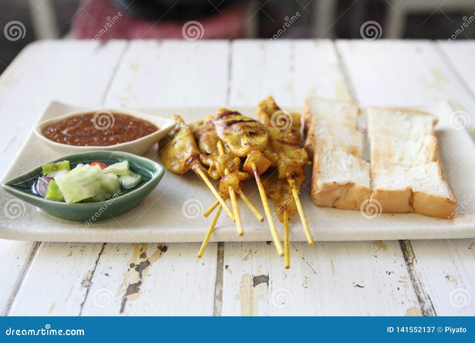 Pork Satay stock image. Image of cooked, kebab, mutton - 141552137