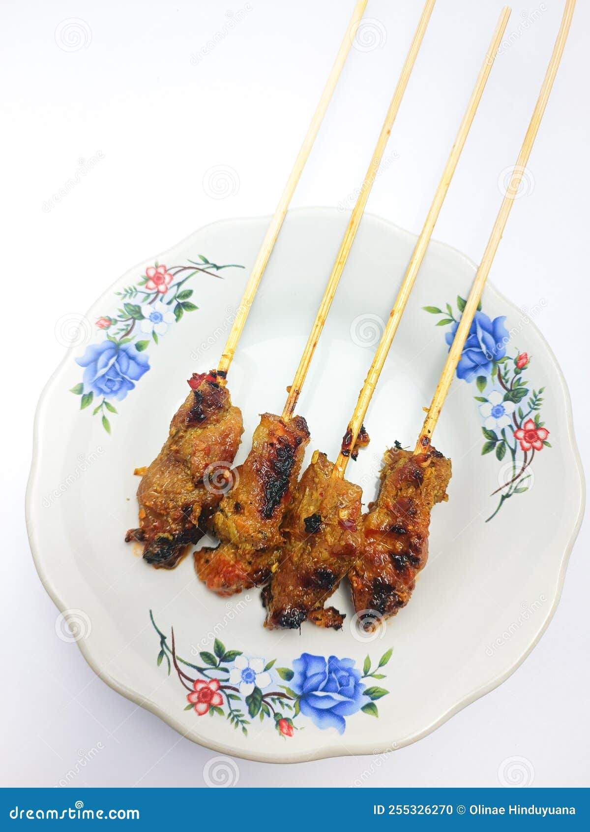Pork satay stock photo. Image of white, satay, meal - 255326270