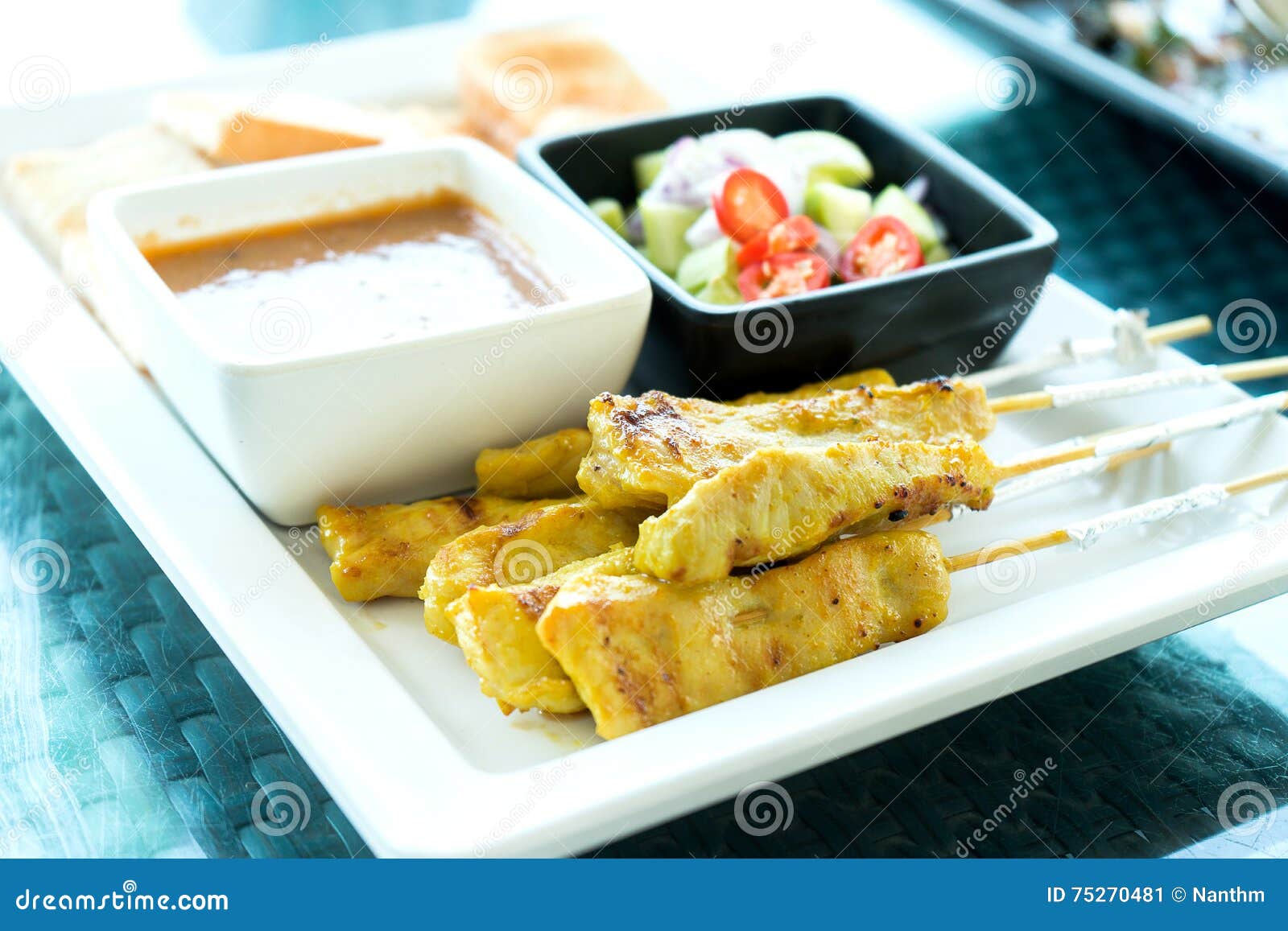Pork sate stock image. Image of culture, malaysia, food - 75270481