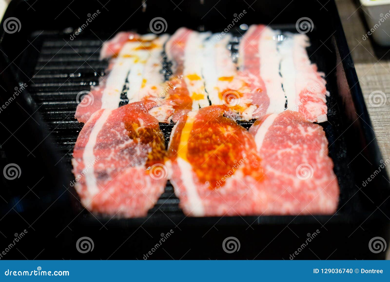 Pork set of Shabu stock photo. Image of japanese, table - 129036740