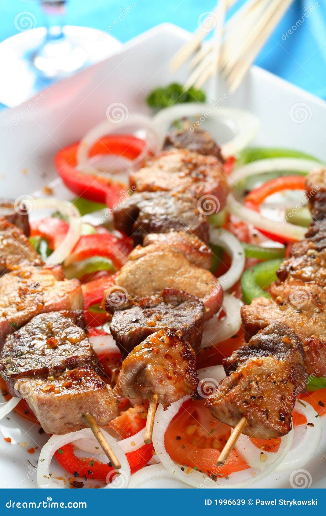 Pork shashlik stock image. Image of flavor, food, arrange - 1996639
