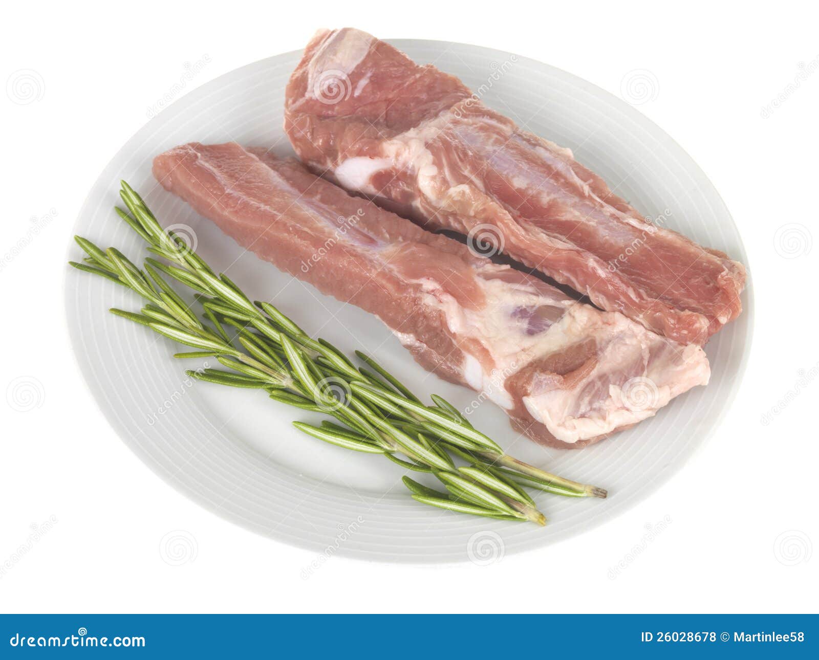 Pork Spare Ribs stock photo. Image of meat, cooking, sprigs - 26028678