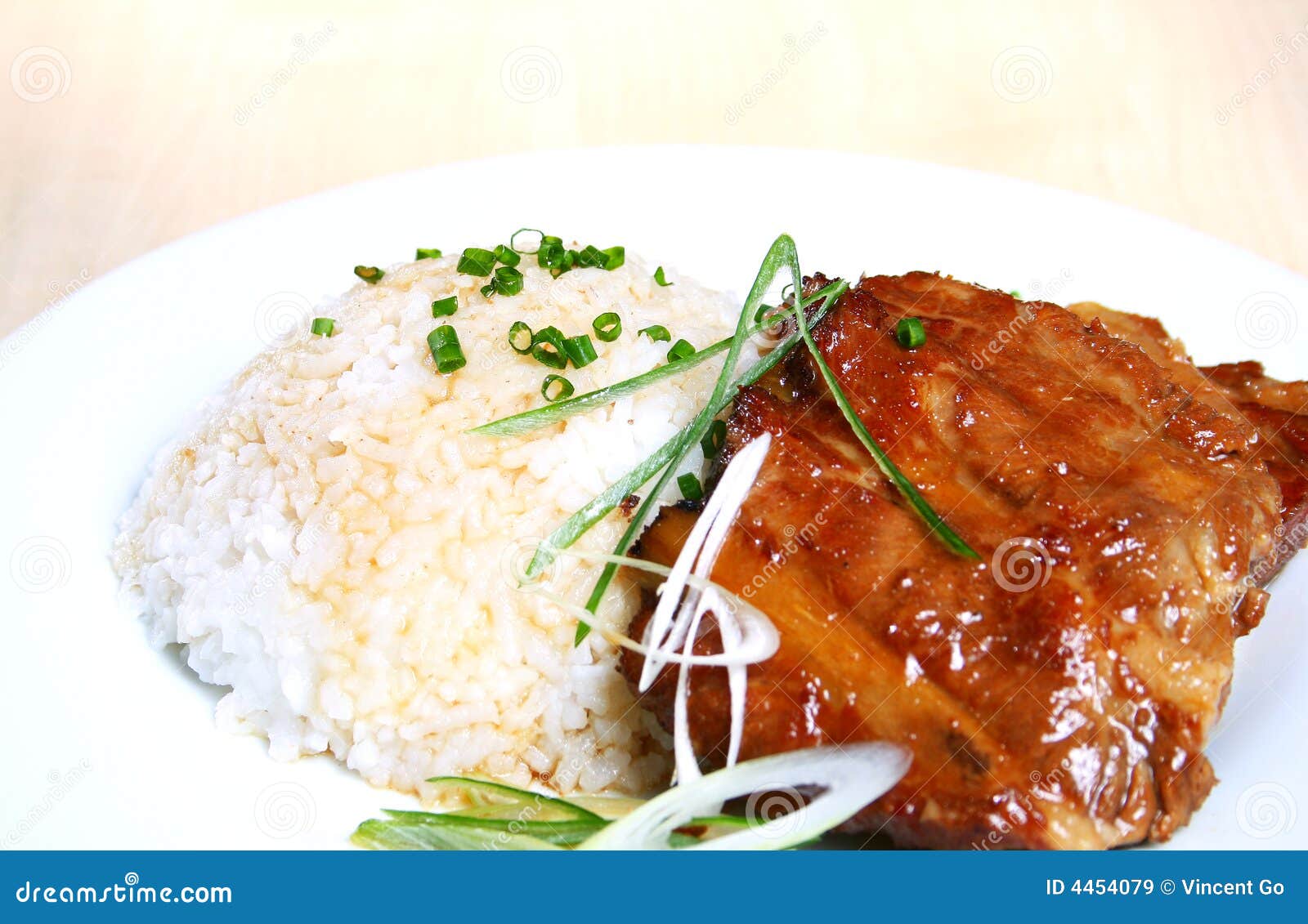 Pork spare ribs with rice stock image. Image of delicious - 4454079