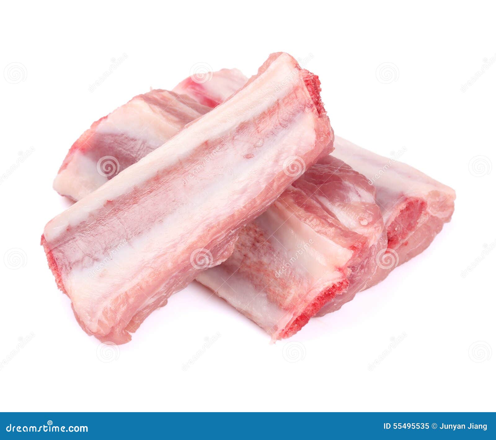 Pork spareribs raw stock image. Image of isolated, steak - 55495535