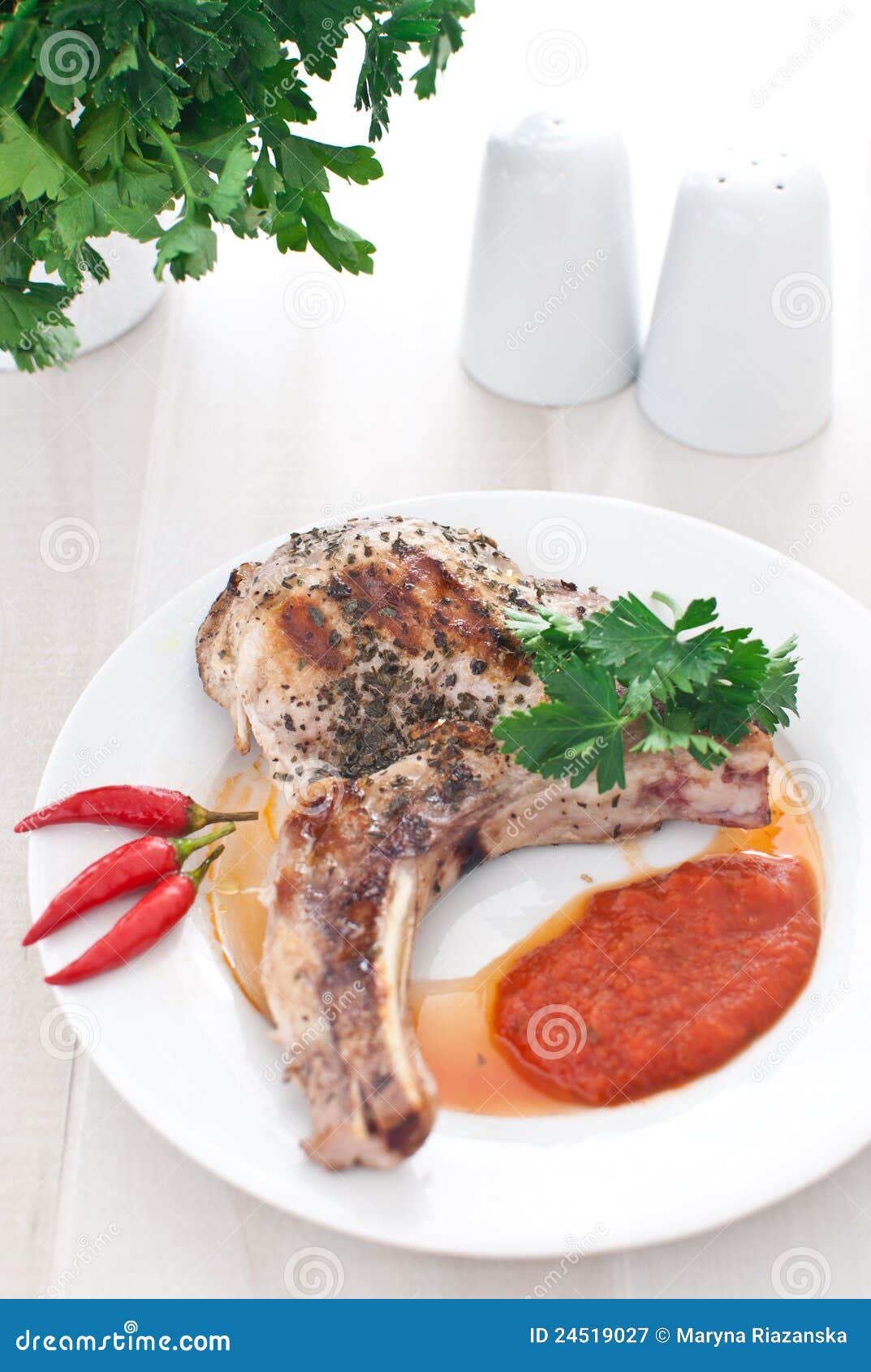 Pork steak vertical stock image. Image of food, grilled - 24519027