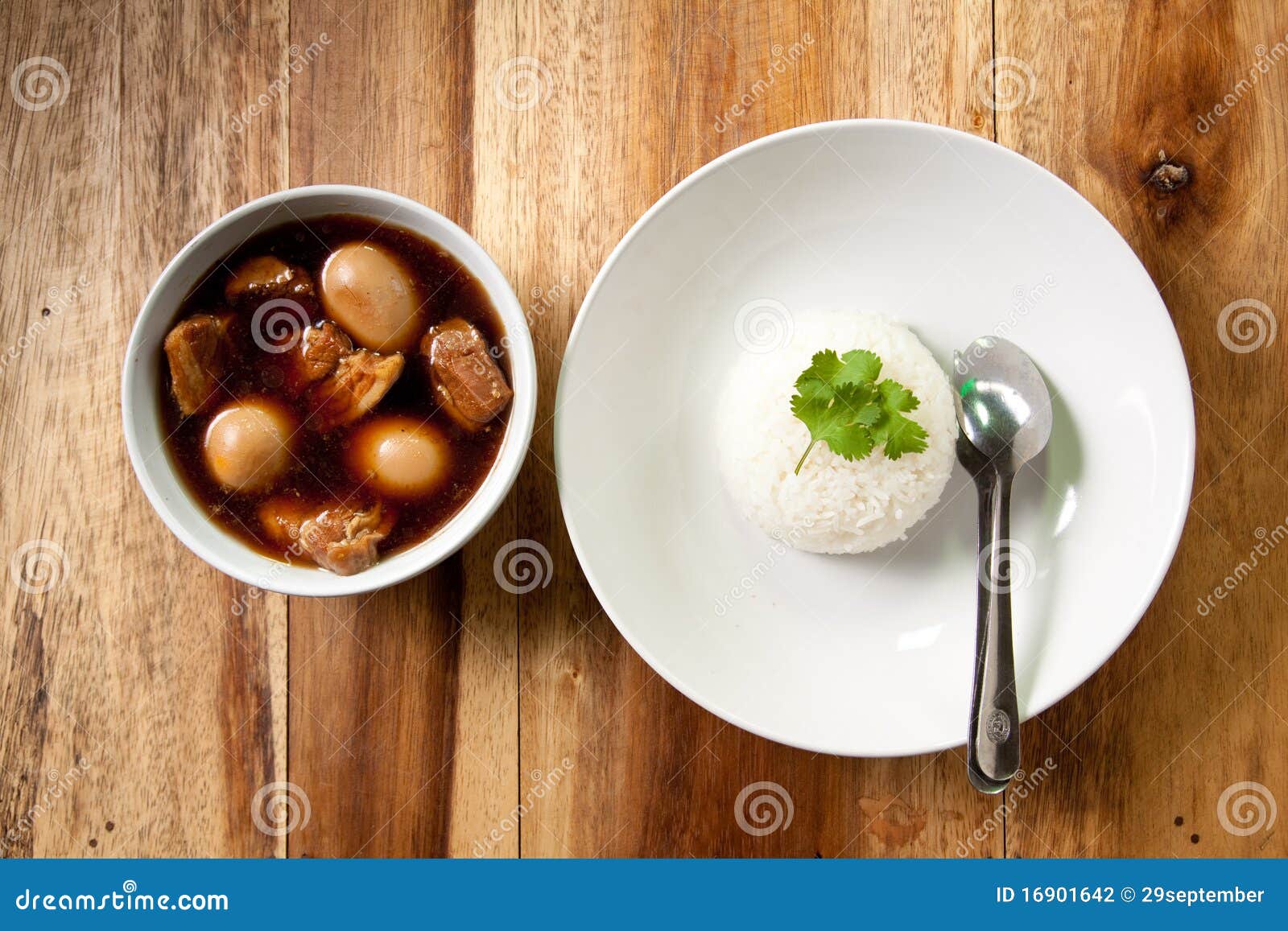 Pork Stew with Egg and Rice. Stock Photo - Image of carbohydrate ...