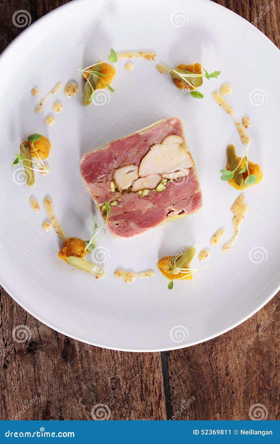 Pork Terrine Plated Starter Appetizer Stock Image - Image of appetiser ...