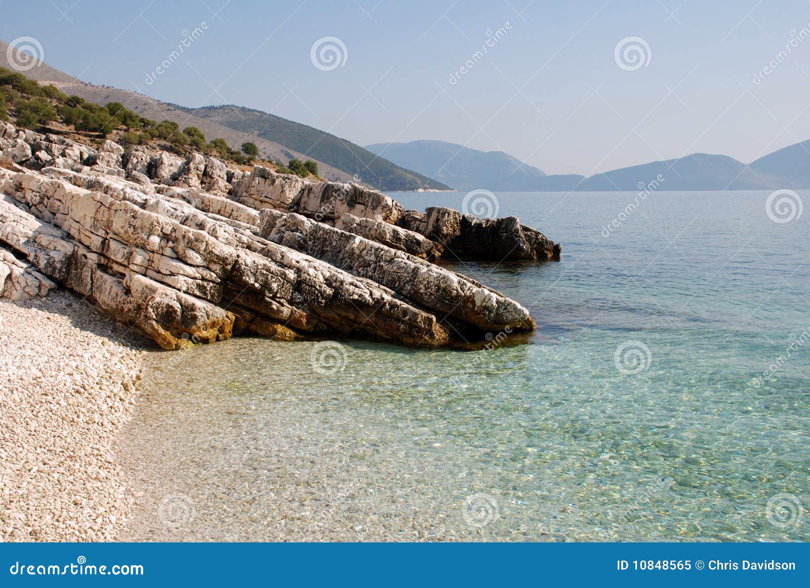 Poros Beach stock image. Image of blue, greece, pebbles - 10848565