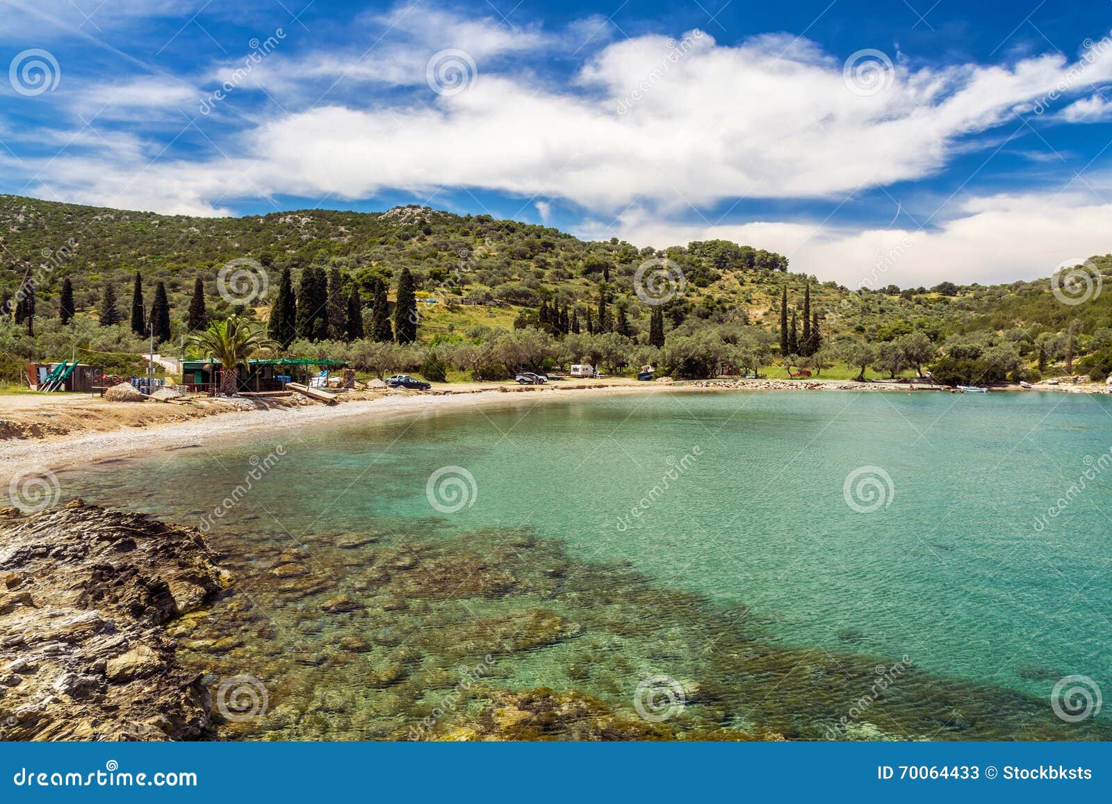 Poros island Greece stock image. Image of greek, summer - 70064433