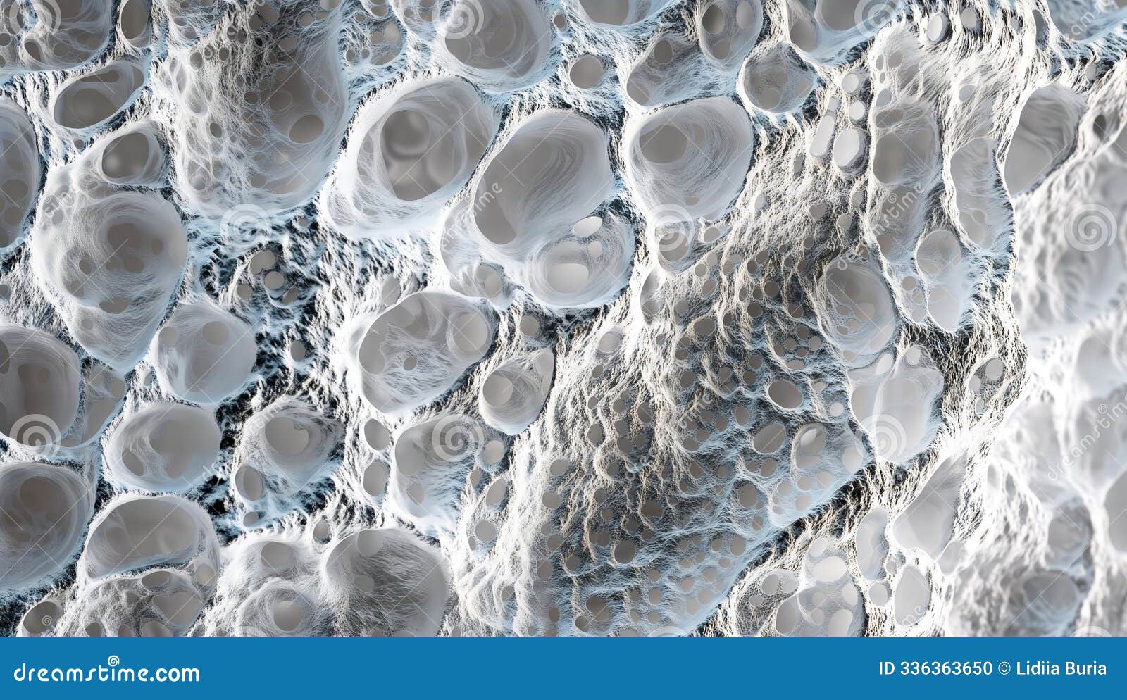 Microscopic Sponge-Like Material with Unique Cavities, Generative Ai ...