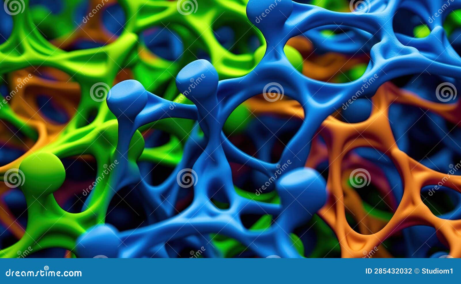 The Porous Structure. Plastic Mesh. Organic Material. Macrostructural ...