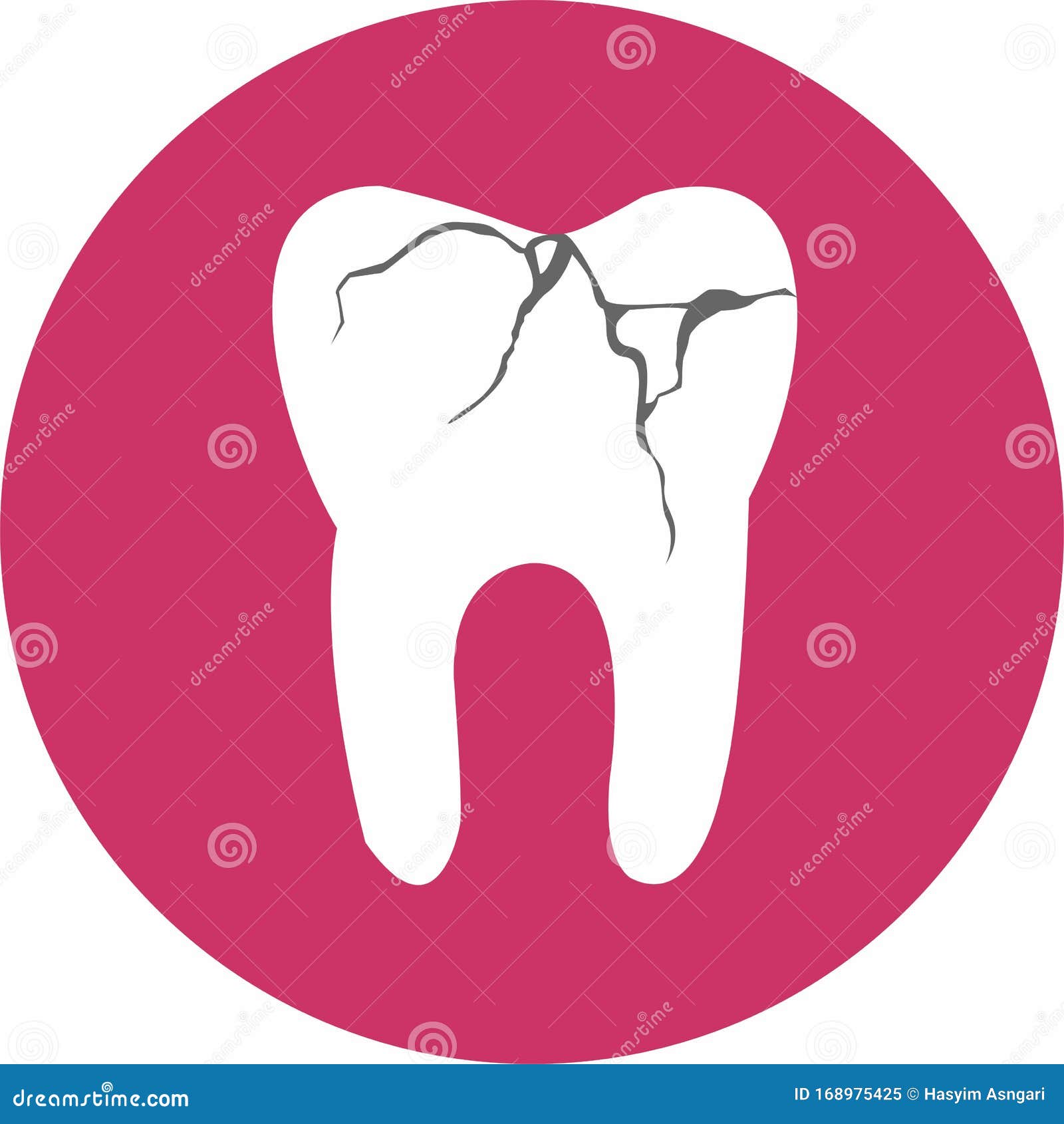 Porous teeth icon vector stock vector. Illustration of cartoon - 168975425