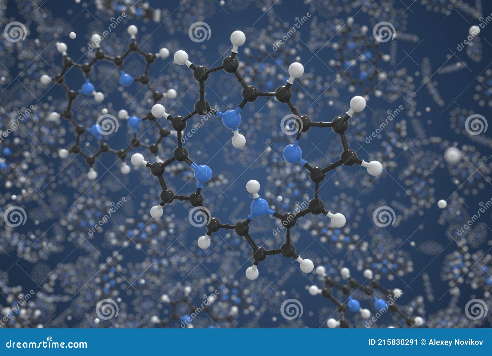 Porphyrin Molecule Made with Balls, Conceptual Molecular Model ...