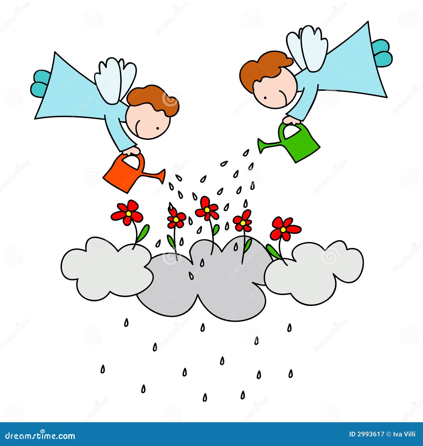 Porque chove ilustração stock. Ilustração de anjos, vôo - 2993617